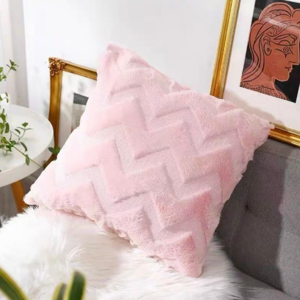 G クッションカバー（ふわふわシェブロン・ピンク） – TOAmart オンラインショップ